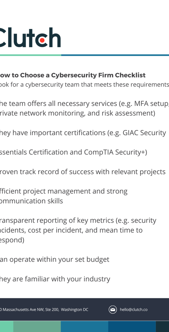 How to Choose a Cybersecurity Firm [Checklist] | Clutch.co